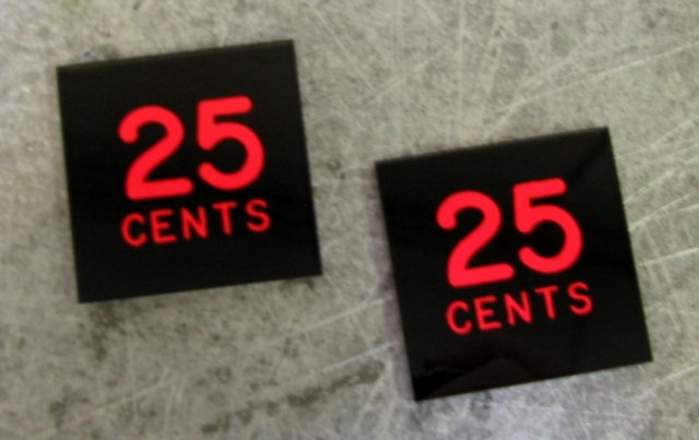Coin Door Inserts Early Midway Version | Rich graphix/ThisOldGame.com