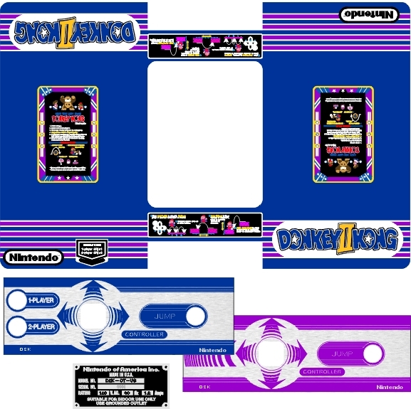 D2K Donkey Kong II Cocktail Art Package | Rich graphix/ThisOldGame.com